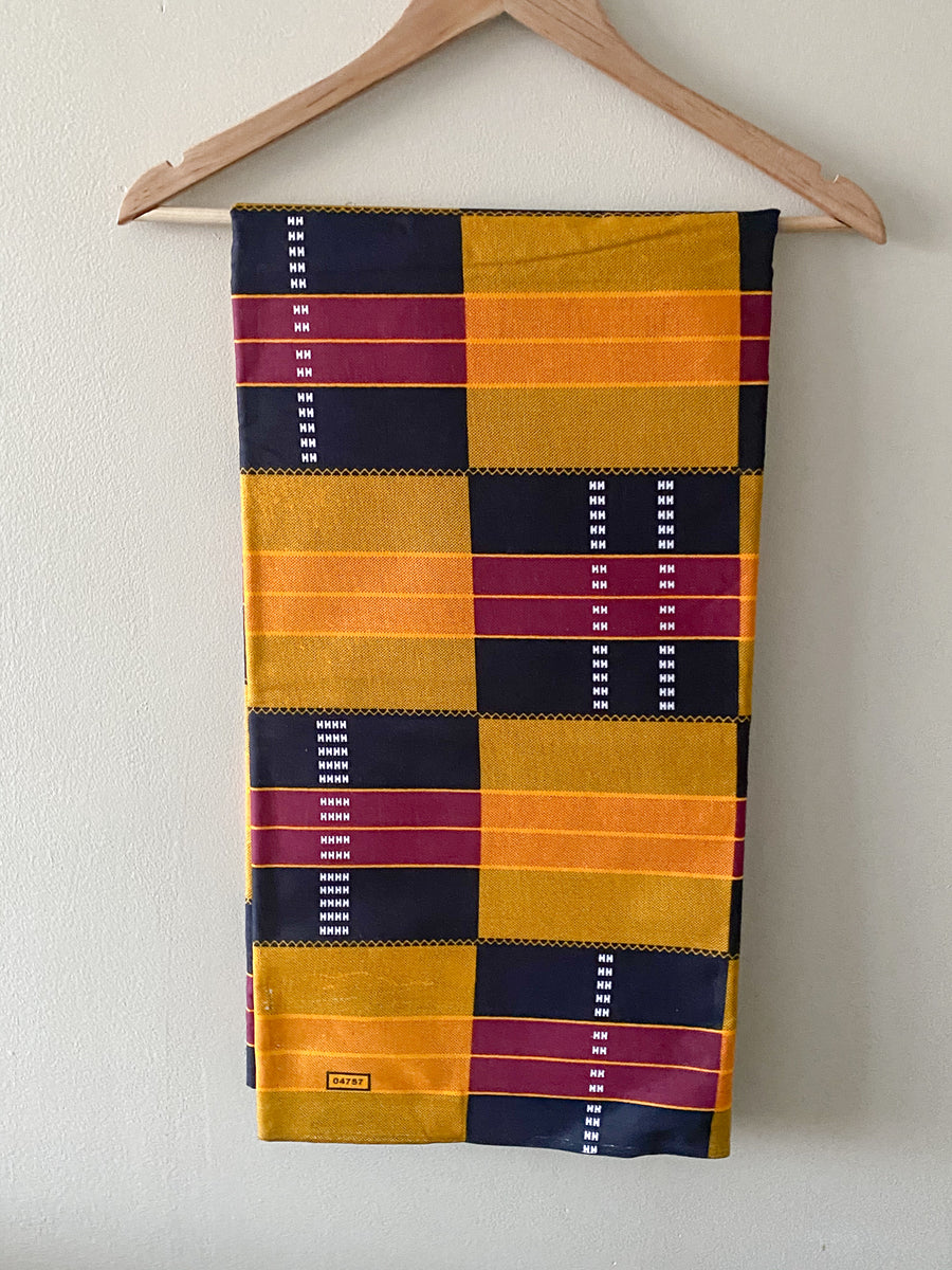 Gold & Maroon African Print Fabric | kayraimports.com – Kayra Imports